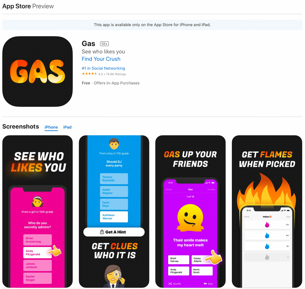 Gas Social Media App beliebter als TikTok im App Store